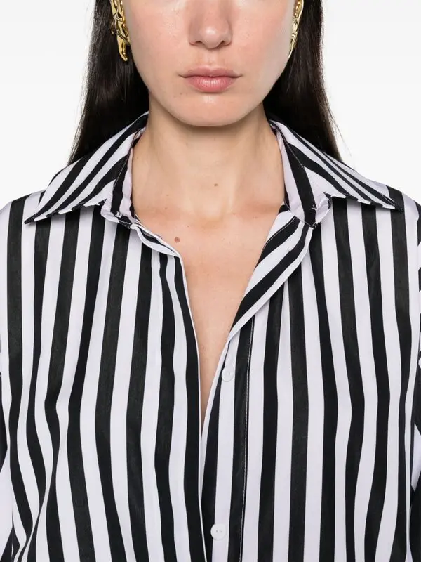 PATOU Logo-embroidered Striped Shirt