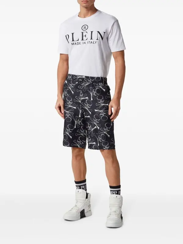 Philipp Plein Skull-print Silk Shorts