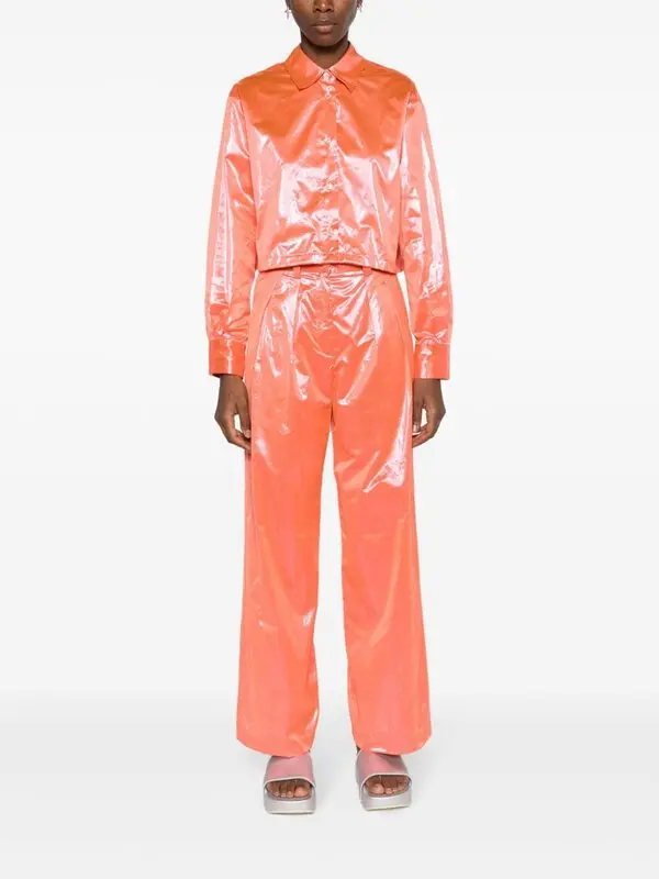 FORTE_FORTE Metallic Straight Trousers
