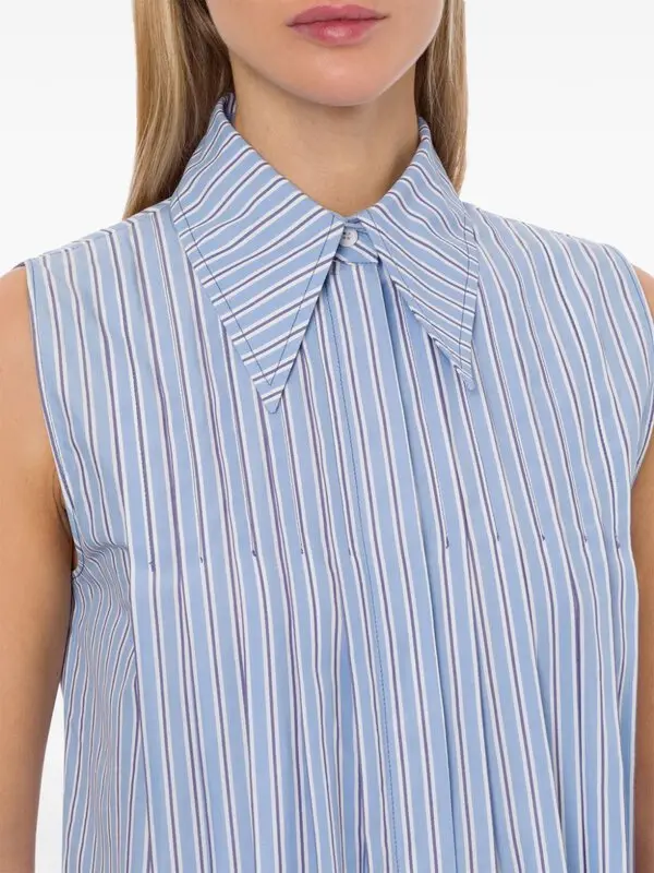 Alberta Ferretti Striped Cropped Top