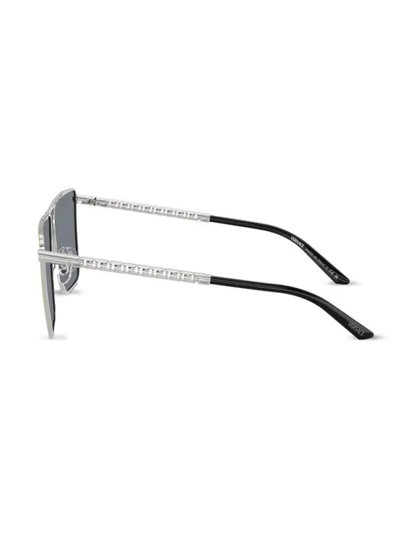 Versace Tubular Greca Square-frame Sunglasses