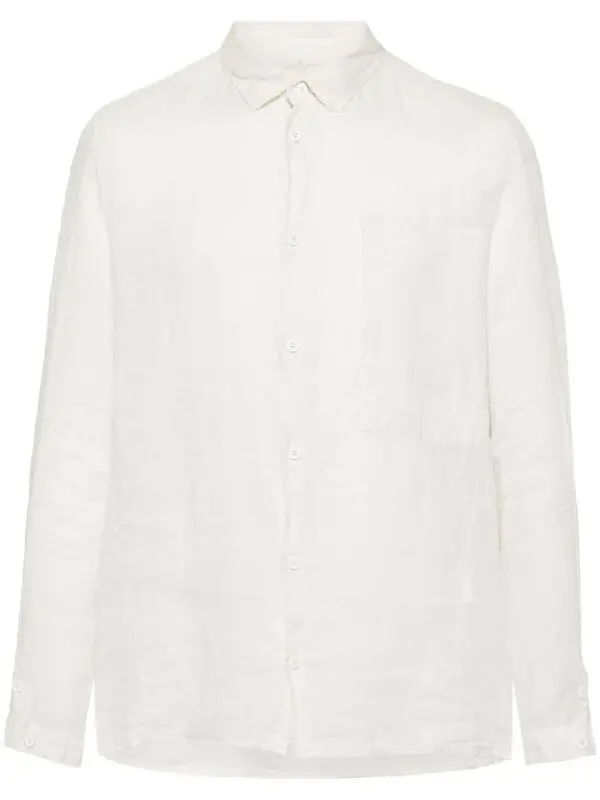 Transit Straight-collar Linen Shirt