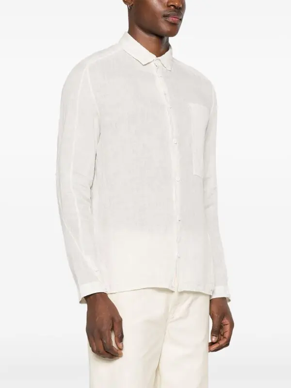 Transit Straight-collar Linen Shirt