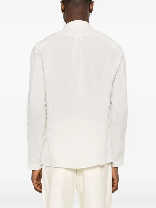 Transit Straight-collar Linen Shirt