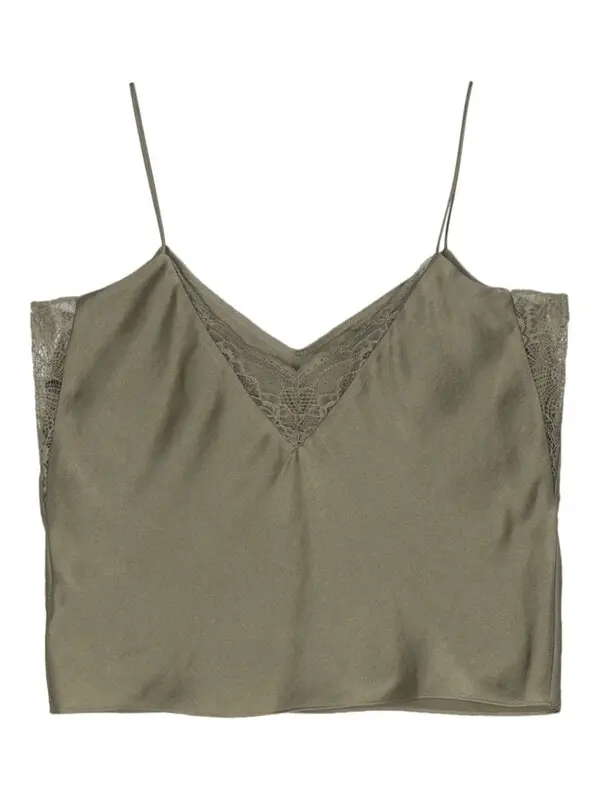 Ba&sh Satin Lace-paneled Camisole