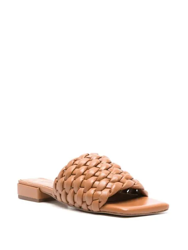 SOULIERS MARTINEZ Aster Interwoven Leather Sandals