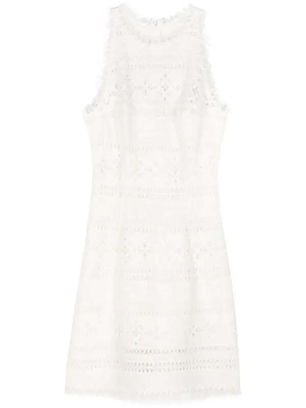 Ermanno Scervino Fringed Knitted Mini Dress