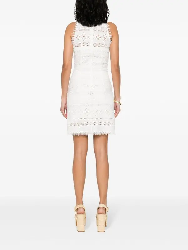 Ermanno Scervino Fringed Knitted Mini Dress