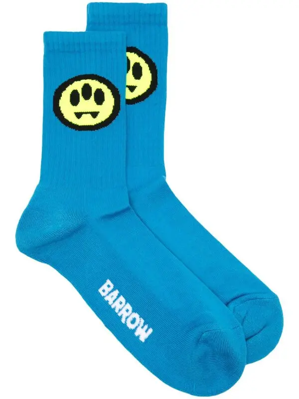 BARROW Logo-intarsia Ribbed Socks