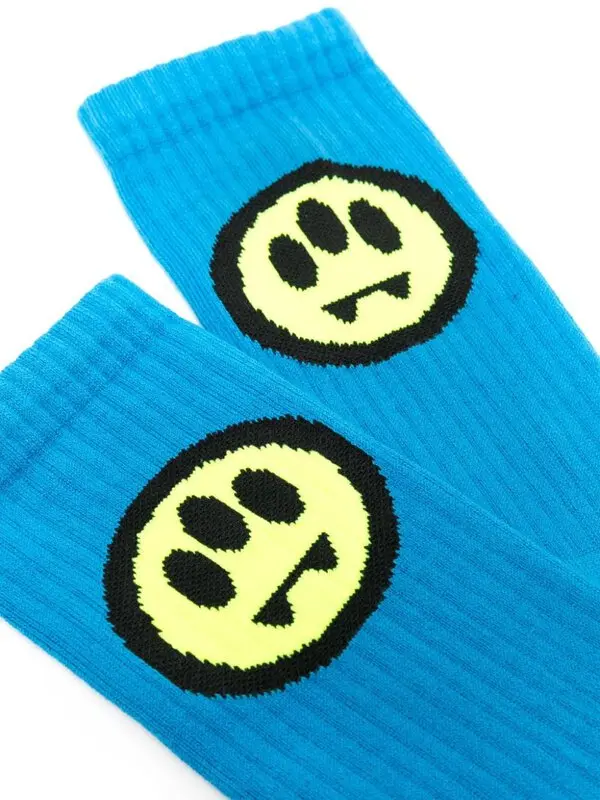 BARROW Logo-intarsia Ribbed Socks