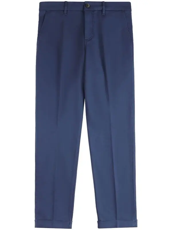 FAY Cotton-blend Chino Trousers - Blue