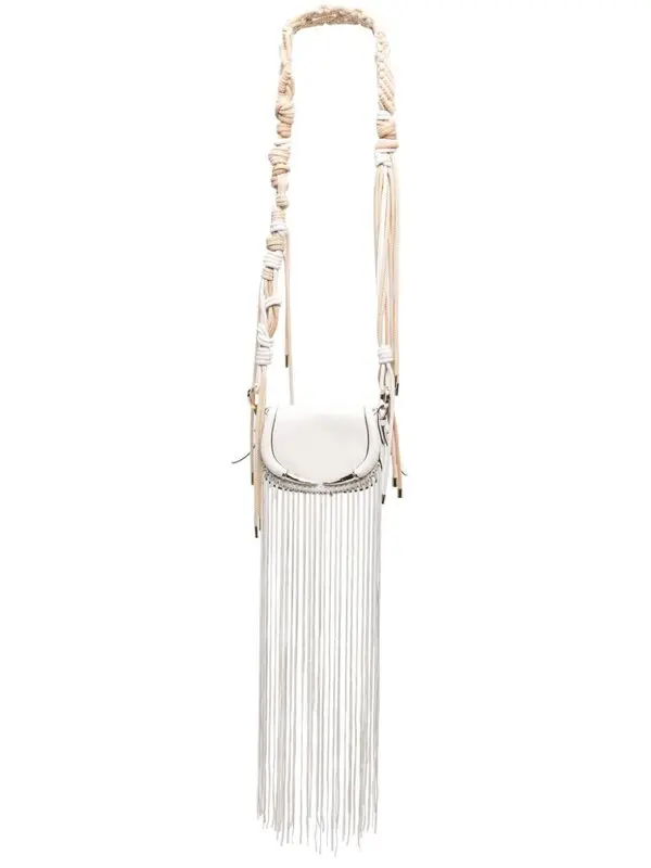 Roberto Cavalli Fang Fringed Shoulder Bag