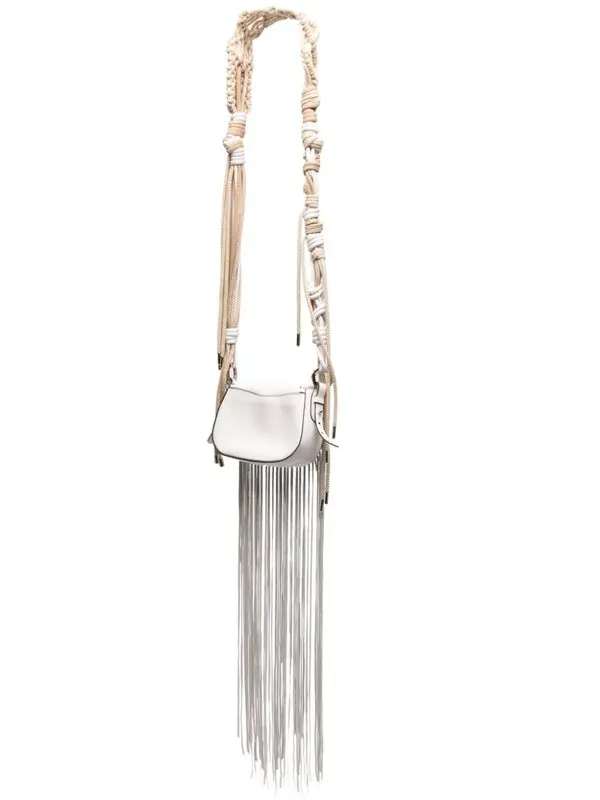 Roberto Cavalli Fang Fringed Shoulder Bag