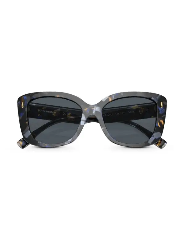 Tory Burch Oversized Sunglasses - Blue Tortoise