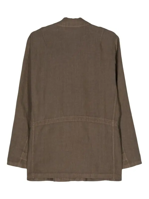 Boglioli Linen Chambray Shirt Jacket - Brown