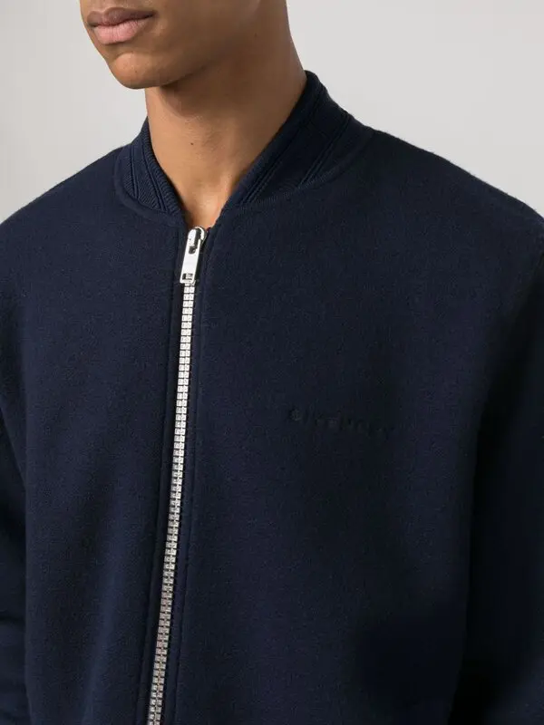 Givenchy 4g-motif Wool Bomber Jacket - Blue