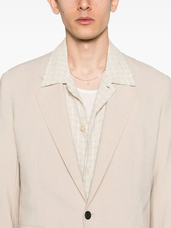 Hugo Seersucker Single-breasted Blazer