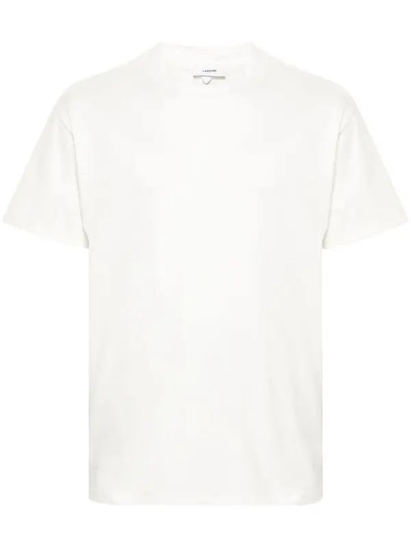 LARDINI Crew-neck Cotton T-shirt - White