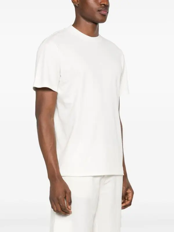 LARDINI Crew-neck Cotton T-shirt - White