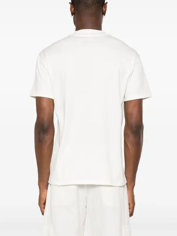 LARDINI Crew-neck Cotton T-shirt - White