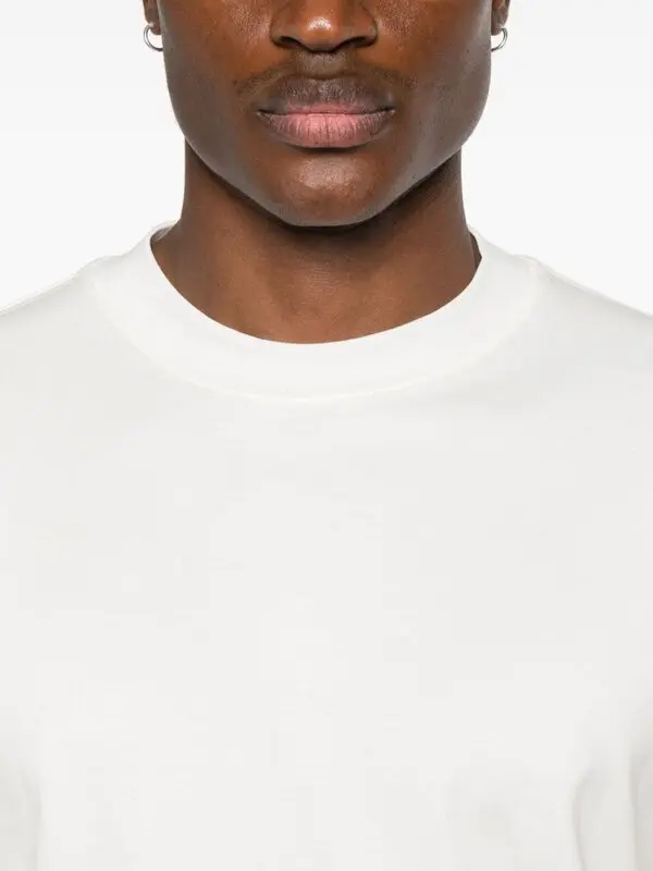 LARDINI Crew-neck Cotton T-shirt - White