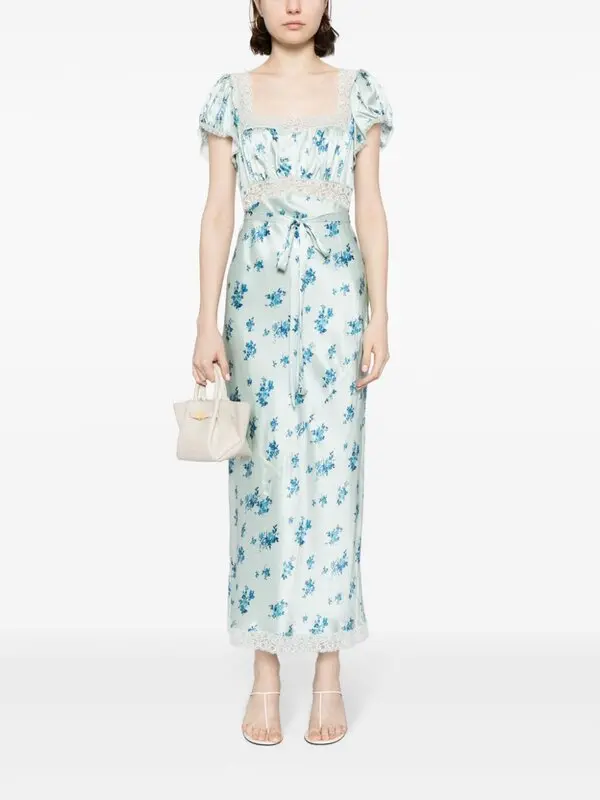 REFORMATION Clarisse Floral Silk Dress