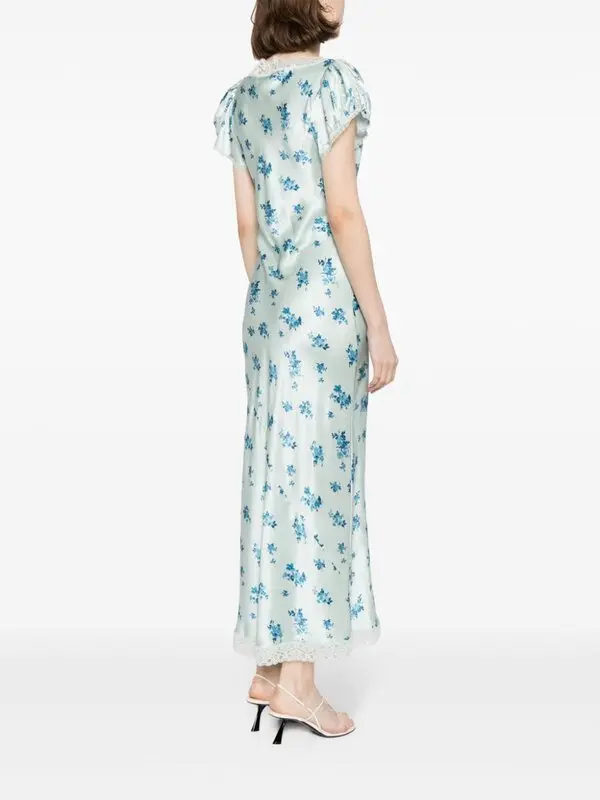 REFORMATION Clarisse Floral Silk Dress