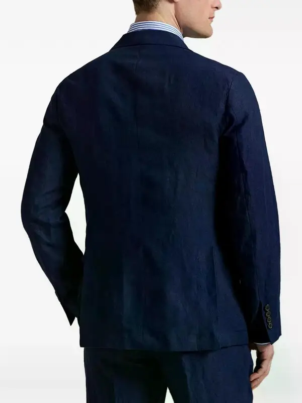 Polo Ralph Lauren Single-breasted Linen Blazer - Blue