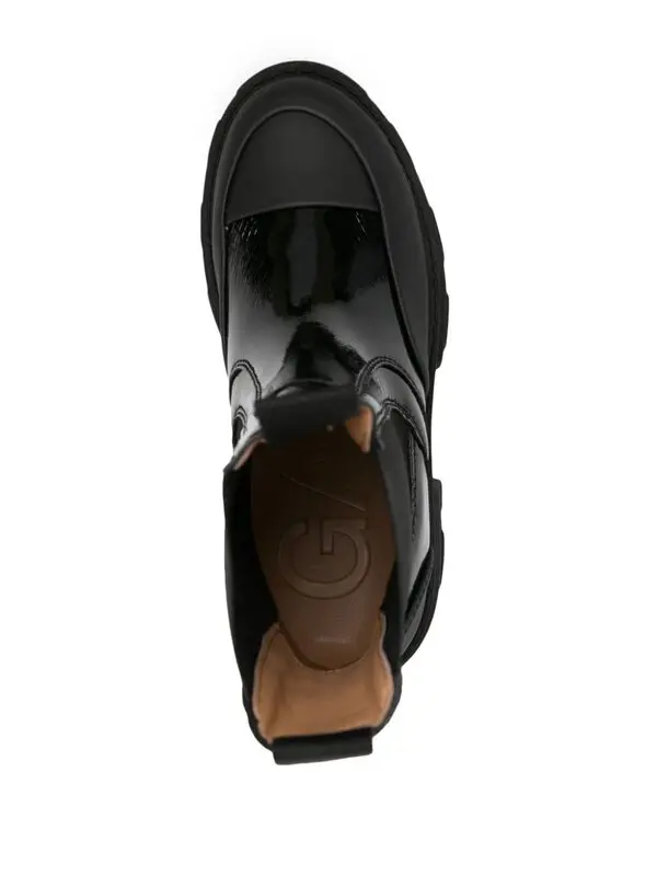 GANNI Patent-finish Chunky Boots