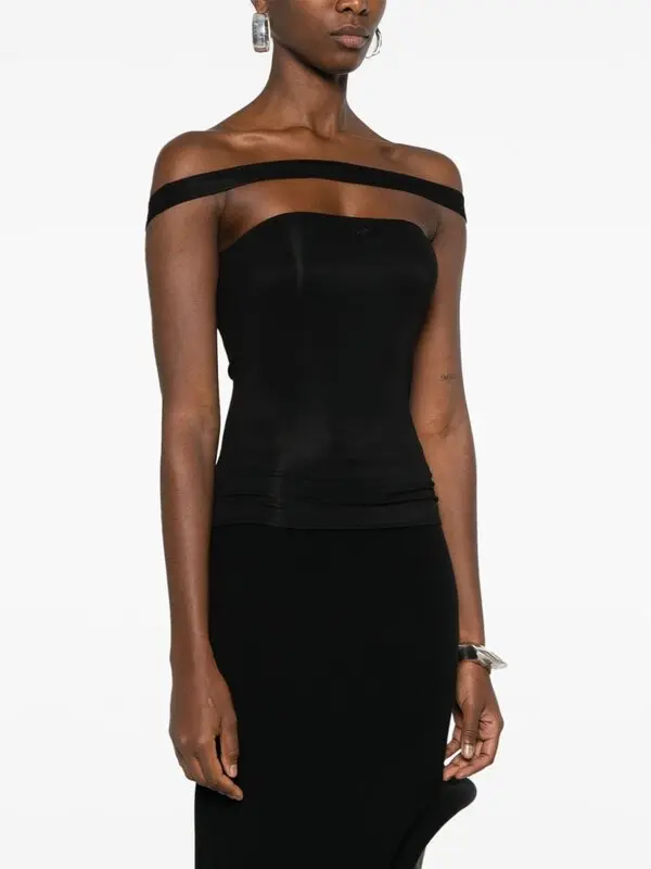 COURREGES Hyperbole Off-shoulder Top