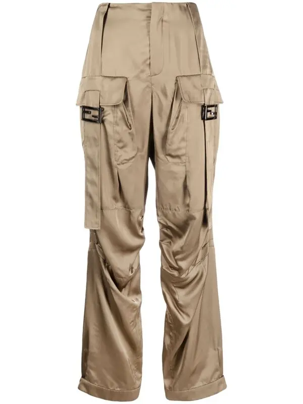 Fendi Satin Cargo Trousers