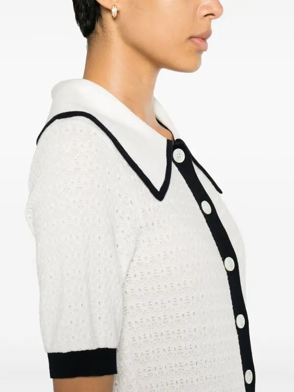 Thom Browne Pointelle-knit Pleated Midi Dress