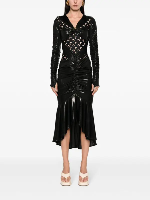 MARINE SERRE Regenerated Draped Midi Dress