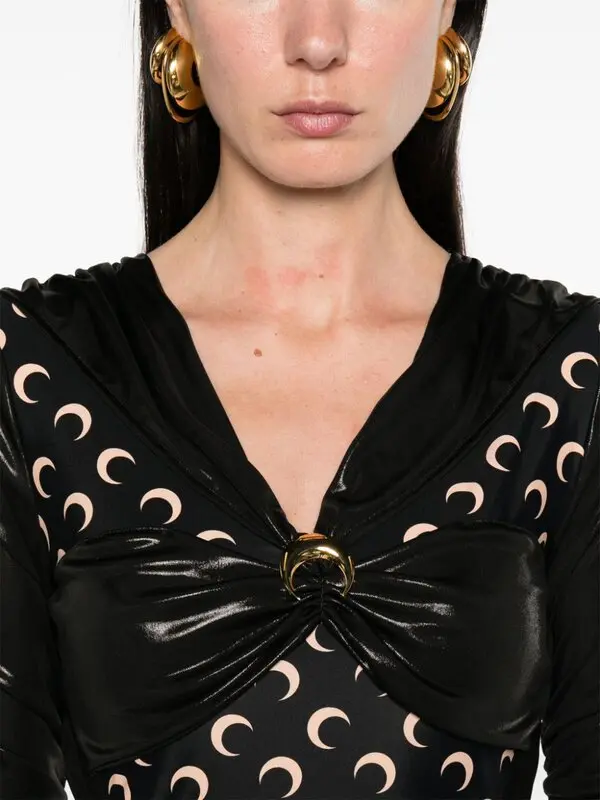 MARINE SERRE Regenerated Draped Midi Dress
