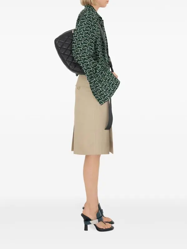 Burberry Wrap Canvas Skirt - Neutrals