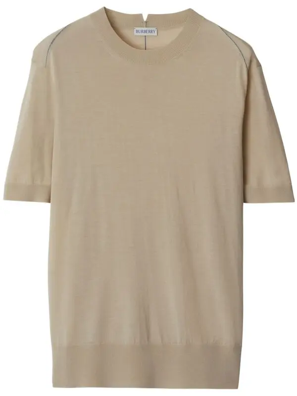 Burberry Fine-knit Wool Top - Neutrals
