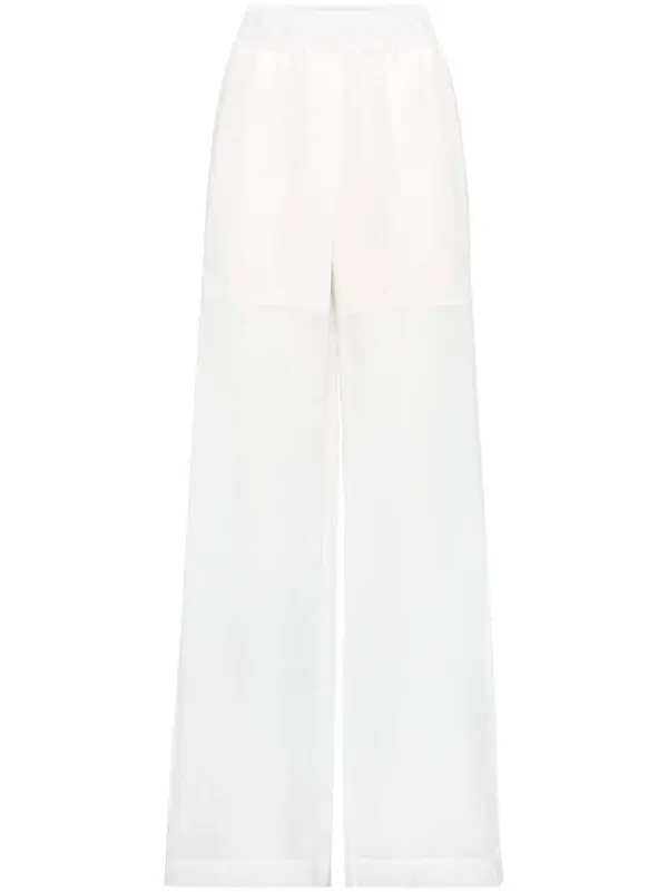 Brunello Cucinelli Cotton Organza Wide-leg Trousers