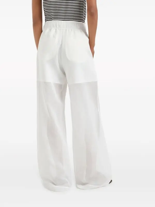 Brunello Cucinelli Cotton Organza Wide-leg Trousers