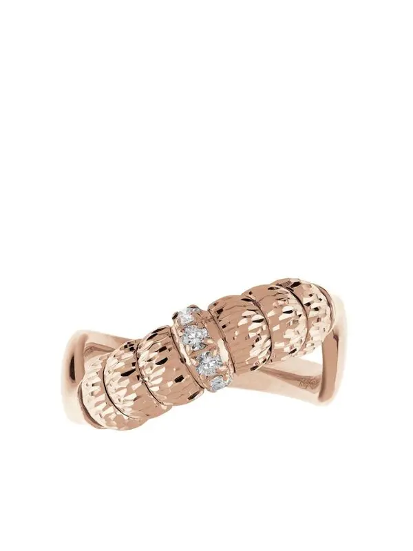 OFFICINA BERNARDI 18kt Rose Gold Diamond Enigma Ring - Pink