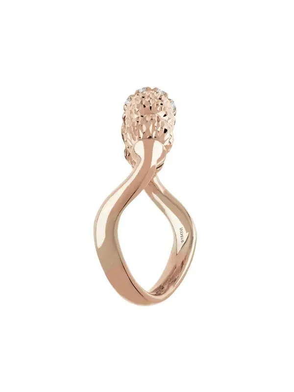 OFFICINA BERNARDI 18kt Rose Gold Diamond Enigma Ring - Pink