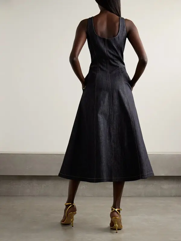 white christmas dresses Adam Lippes Women's Lauder Denim Shirtdress - Indigo main image 1