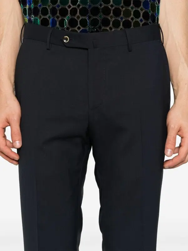 PT TORINO Mid-rise Slim-fit Trousers - Blue