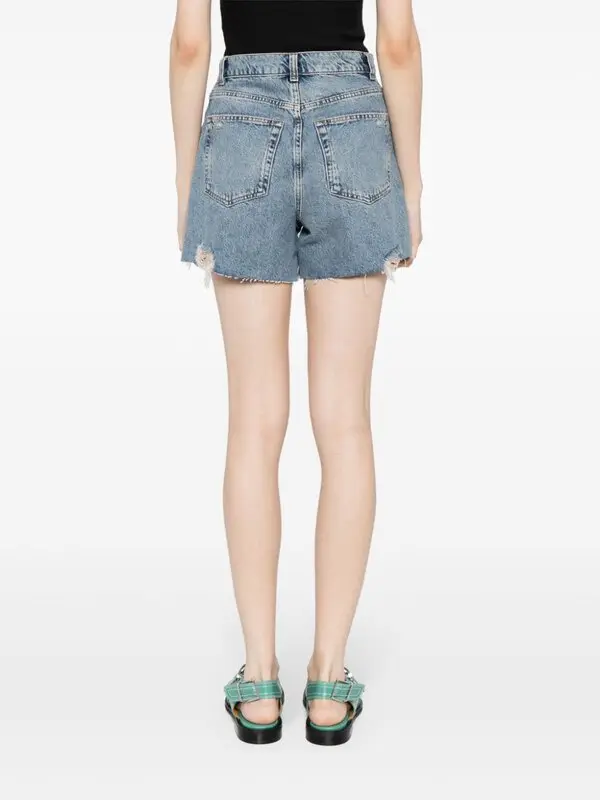 REFORMATION Acid Wash Denim Shorts