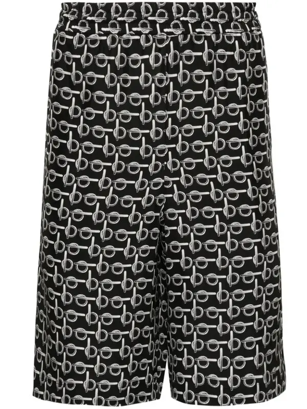 Burberry Elasticated-waistband Silk Shorts - Black