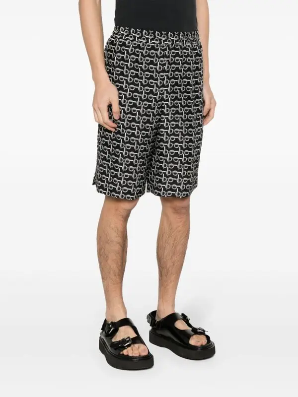 Burberry Elasticated-waistband Silk Shorts - Black