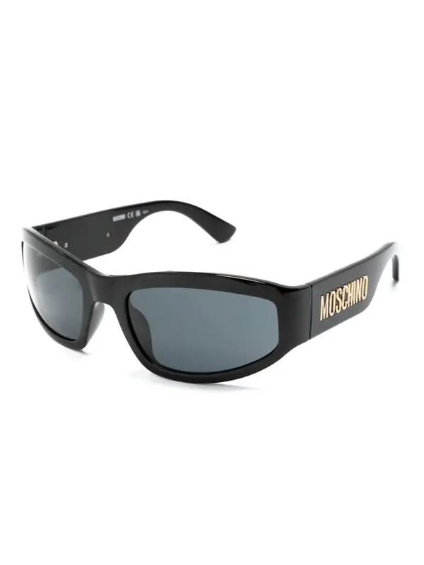 Moschino Biker-style Frame Sunglasses - Black