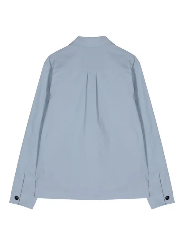 Paul Smith Logo Debossed Zip-up Jacket - Blue