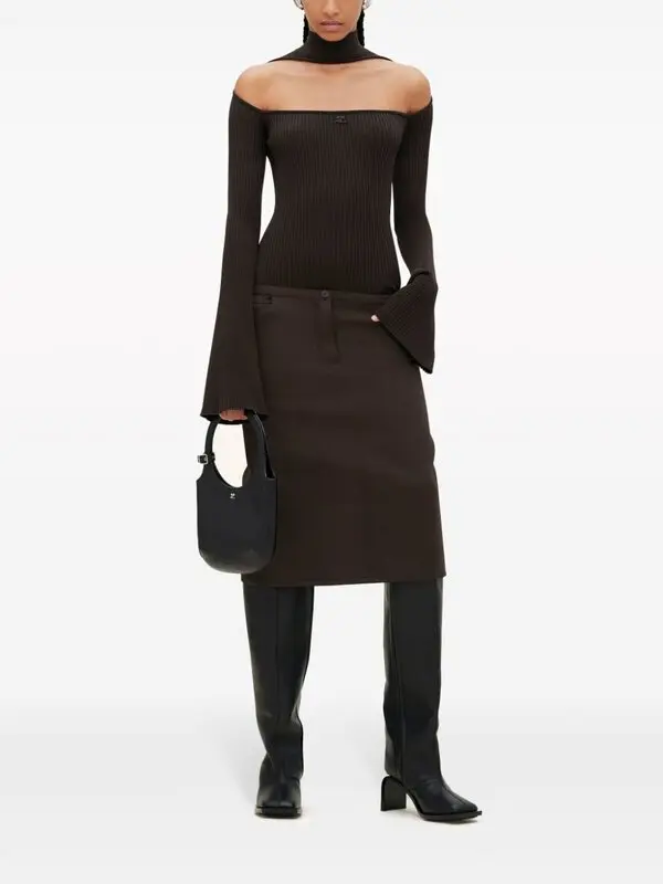 COURREGES Low-waist Midi Skirt