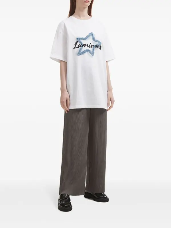 B+AB Ribbed Wide-leg Trousers
