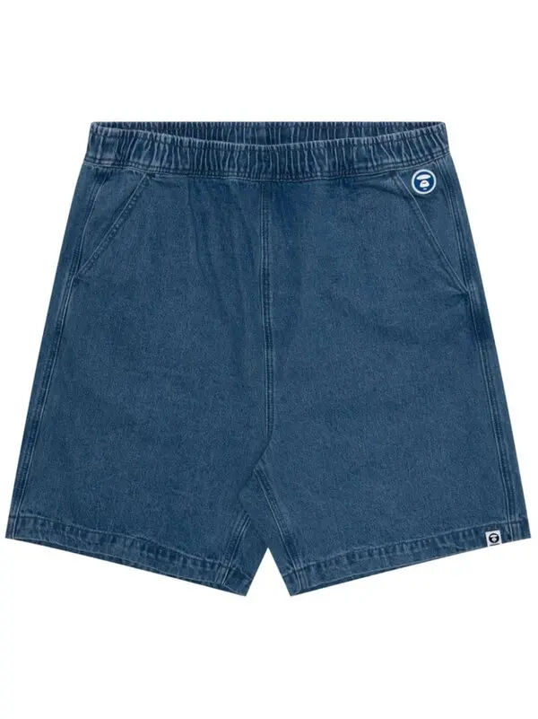 AAPE BY *A BATHING APE® Logo-embossed Denim Shorts